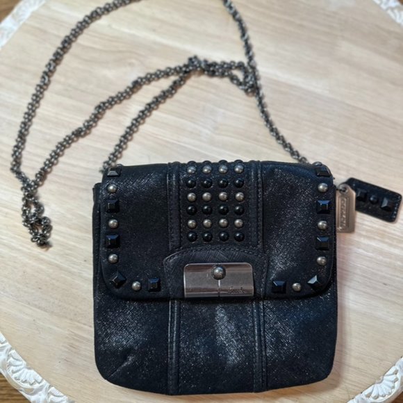 Coach | Bags | Coach Kristen Studded Black Purse | Poshmark